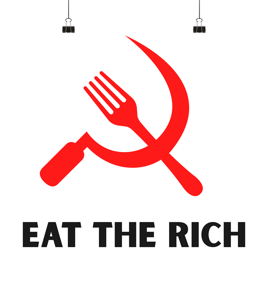 Eat the Rich "Gabel & Sichel Edition" - Poster 40x40 - Queerartikel.de